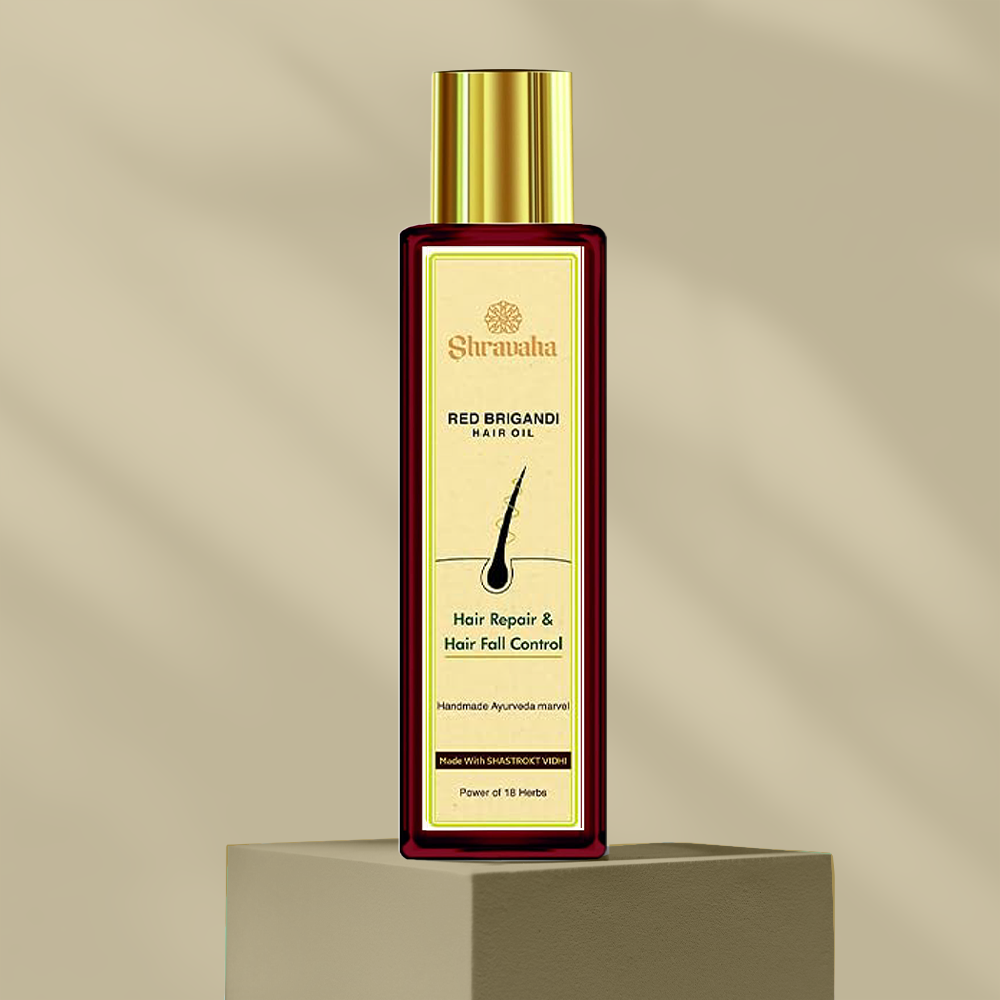 Ayurvedic Red Bringadi Anti Hair Fall Oil – Shravaha
